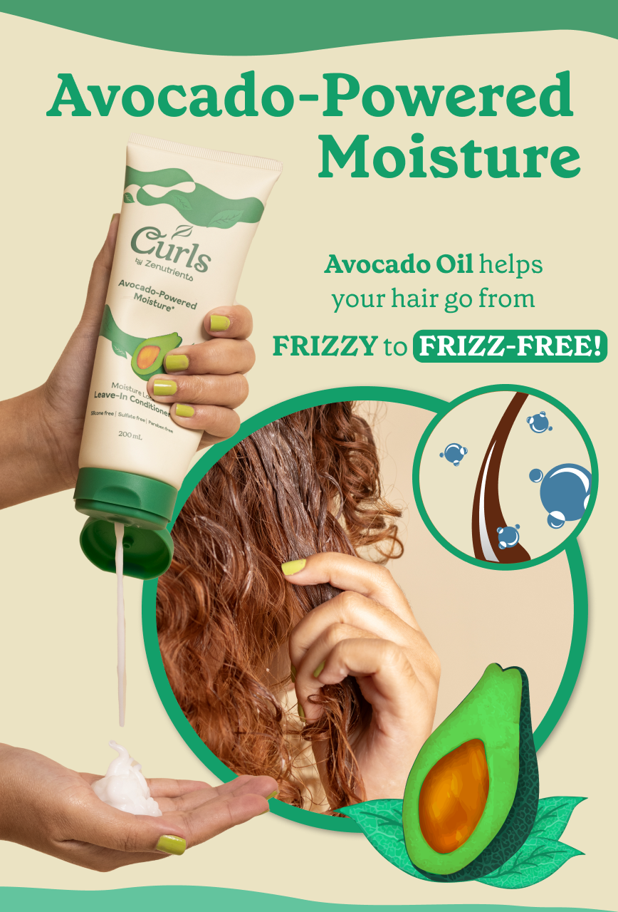 Curls by Zenutrients Leave-In Conditioner for Hair 100mL (Protein-Free ...