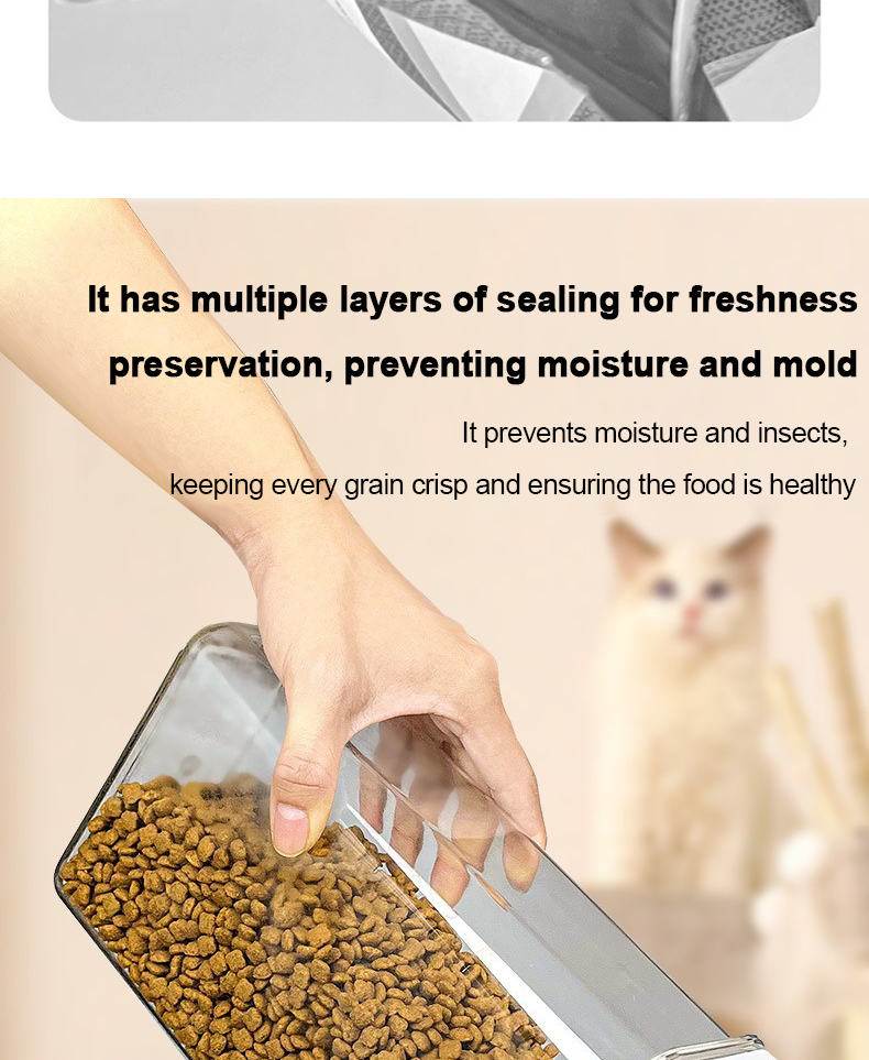 PG Food Keep Fresh Dry Air Tight Container with Measuring for Cat Food ...