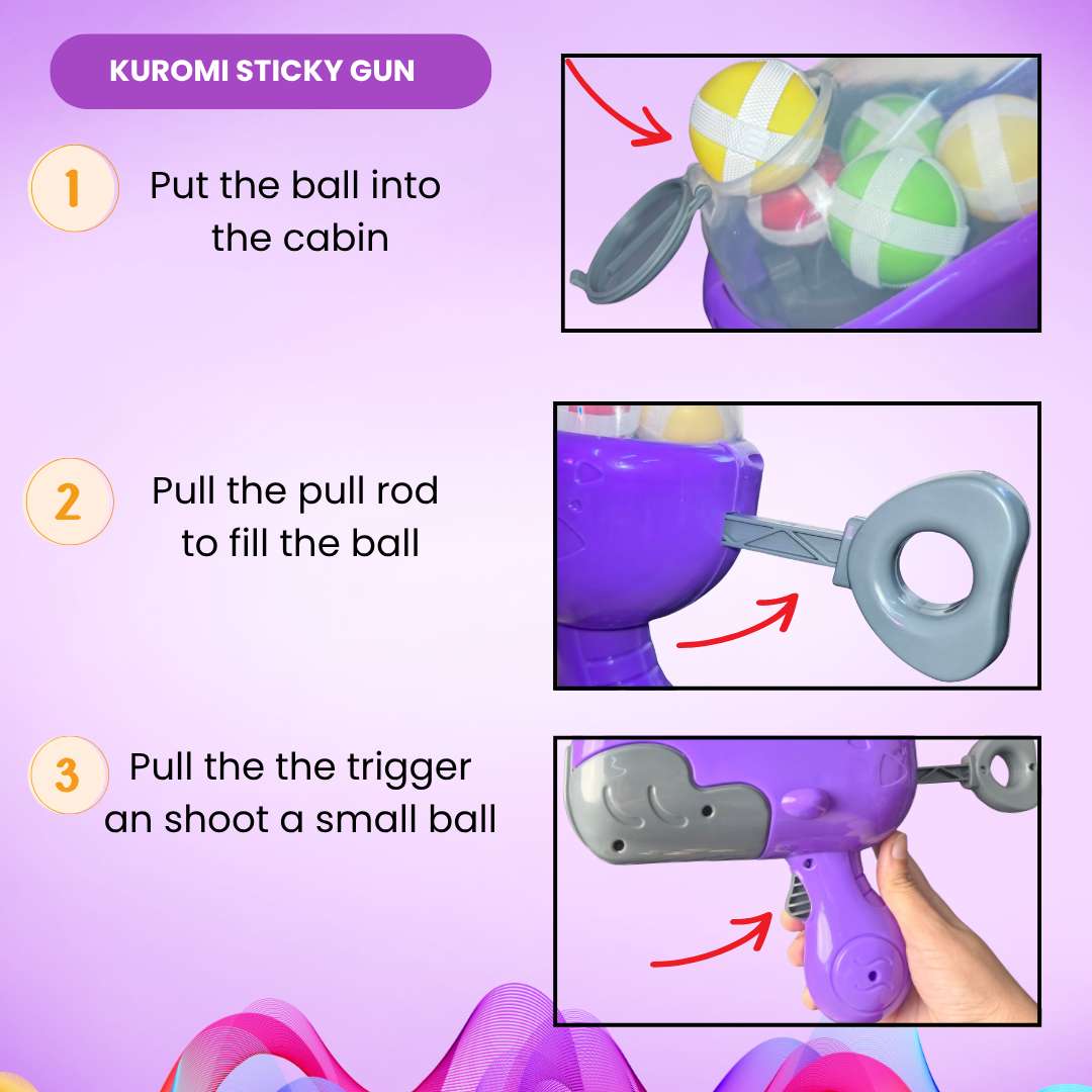 BISEN Korumi & Minecraft-themed Sticky Ball Shooting Toy Gun ...