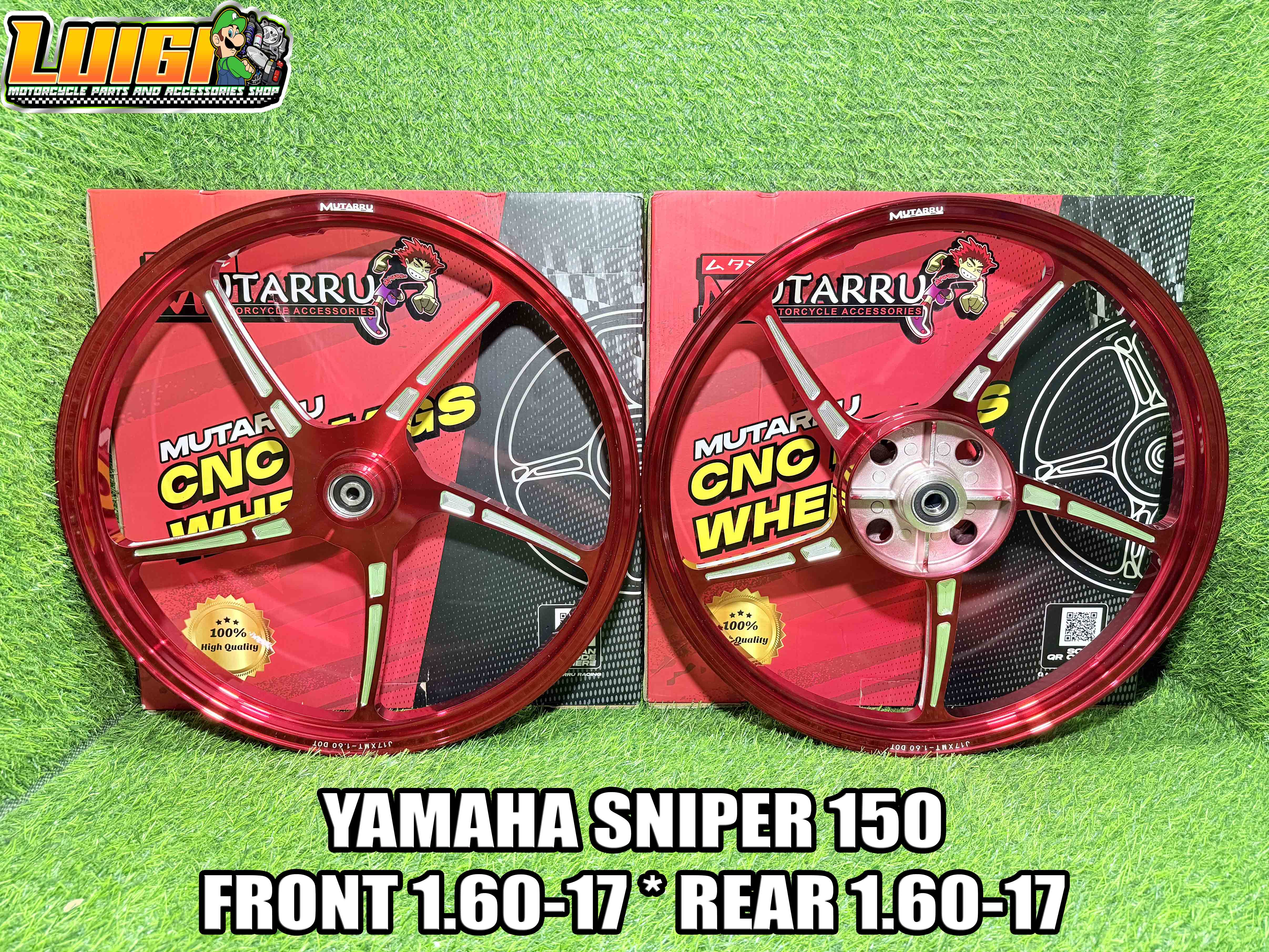 MUTARRU CNC MAGS 17s 5 SPOKES YAMAHA SNIPER 150 (100% THAILAND MADE ...
