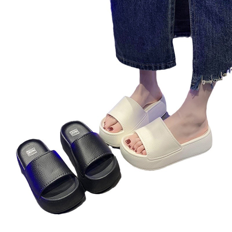 【𝐙𝐋𝐀𝐂𝐊】Closs Korean Summer New Fashionable Thick Sole Wedge Sandals For ...