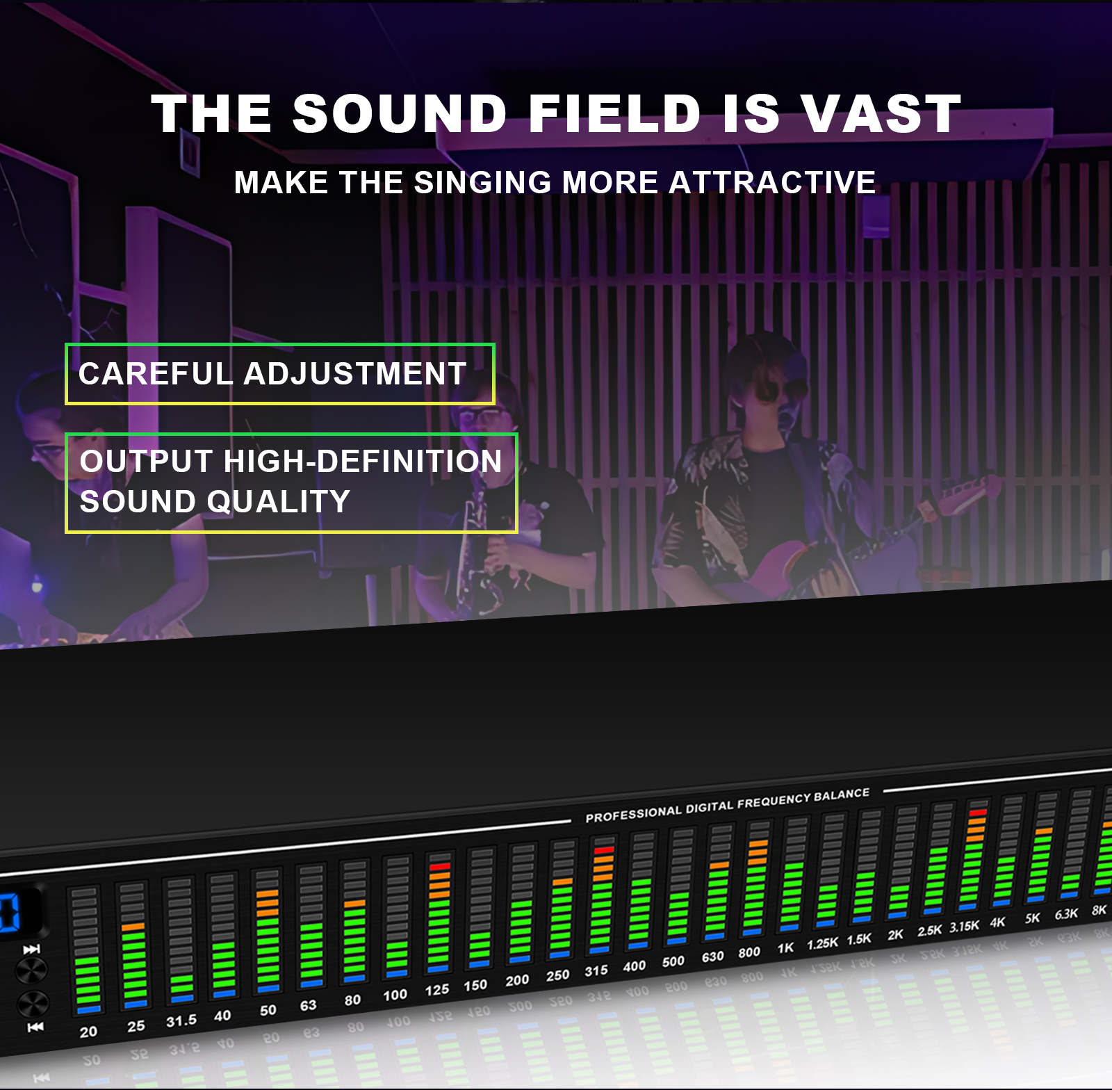 EQ31SUB Digital Equalizer 31 Stage Tuner Professional Stage Performance ...