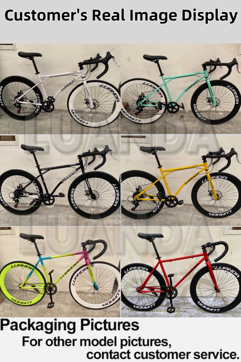 LUANDA 700c Road Bike Fixie Lightweight Aluminum Alloy Frame 7 Speed ...