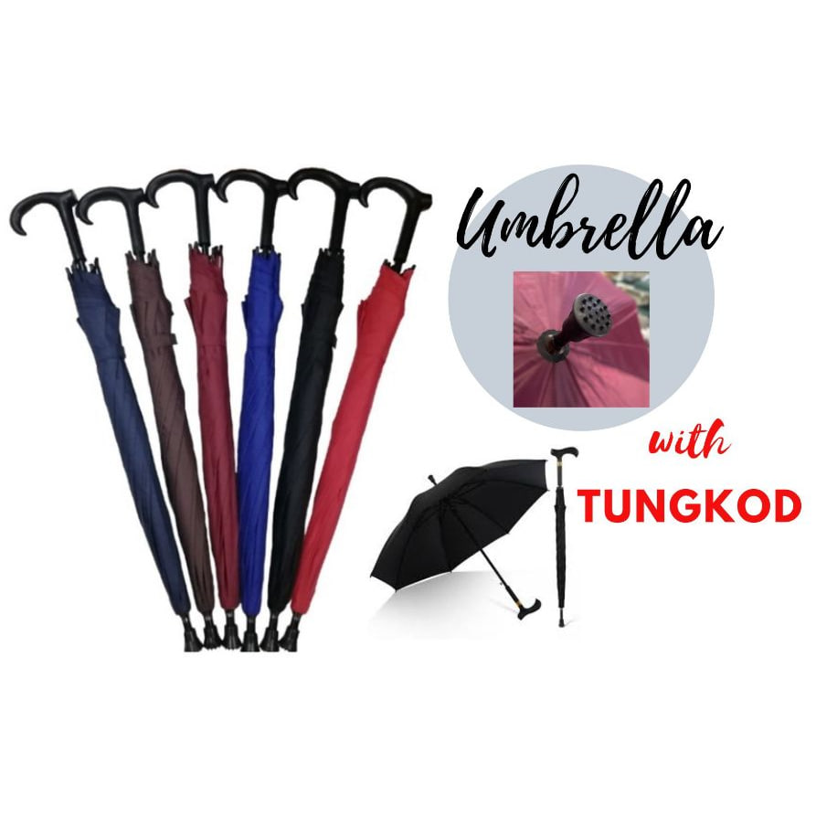 Umbrella with Tungkod - Payong, Non-slip Easy Open (8-Ribs) | Shopee ...