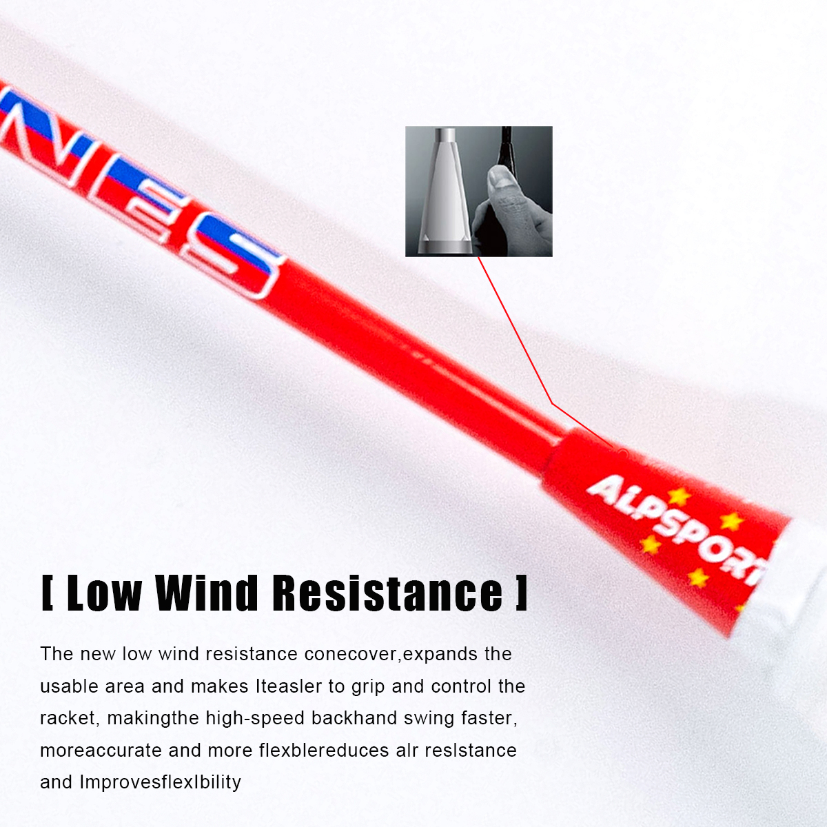 ALPSPORT PH Ultra-Light 5U G4 Badminton Racket Red Original 100% Carbon ...
