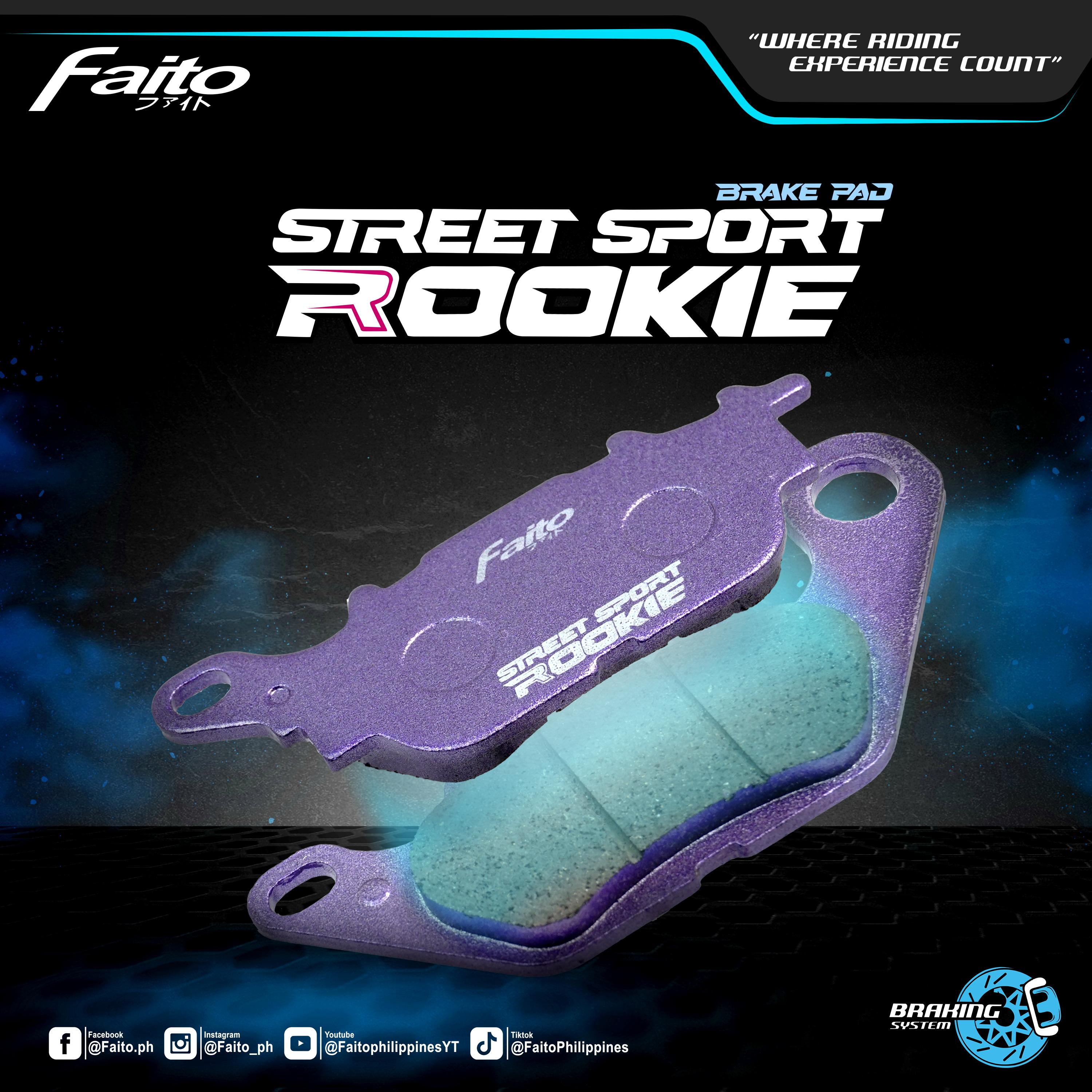 Faito Street Sport Rookie Brake Pad for Raider 150 Carb Only/Sniper 150 ...