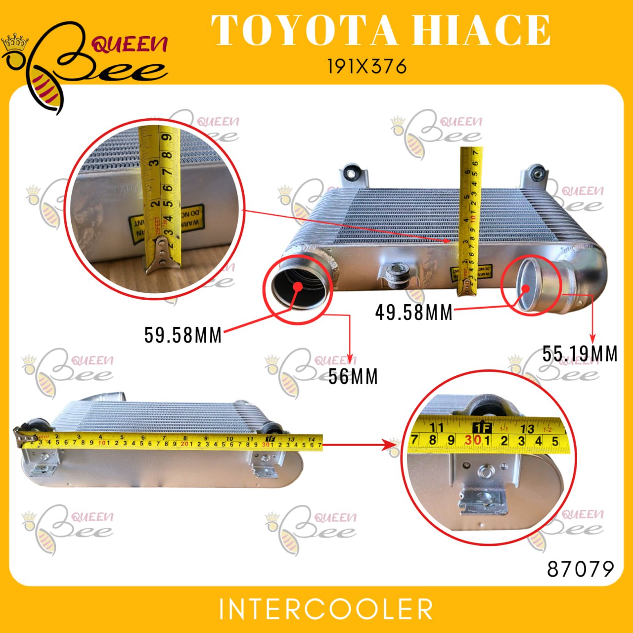 QUEEN BEE 87079 Intercooler Assembly for Toyota Hiace Hi-Ace 1KD 2005 ...