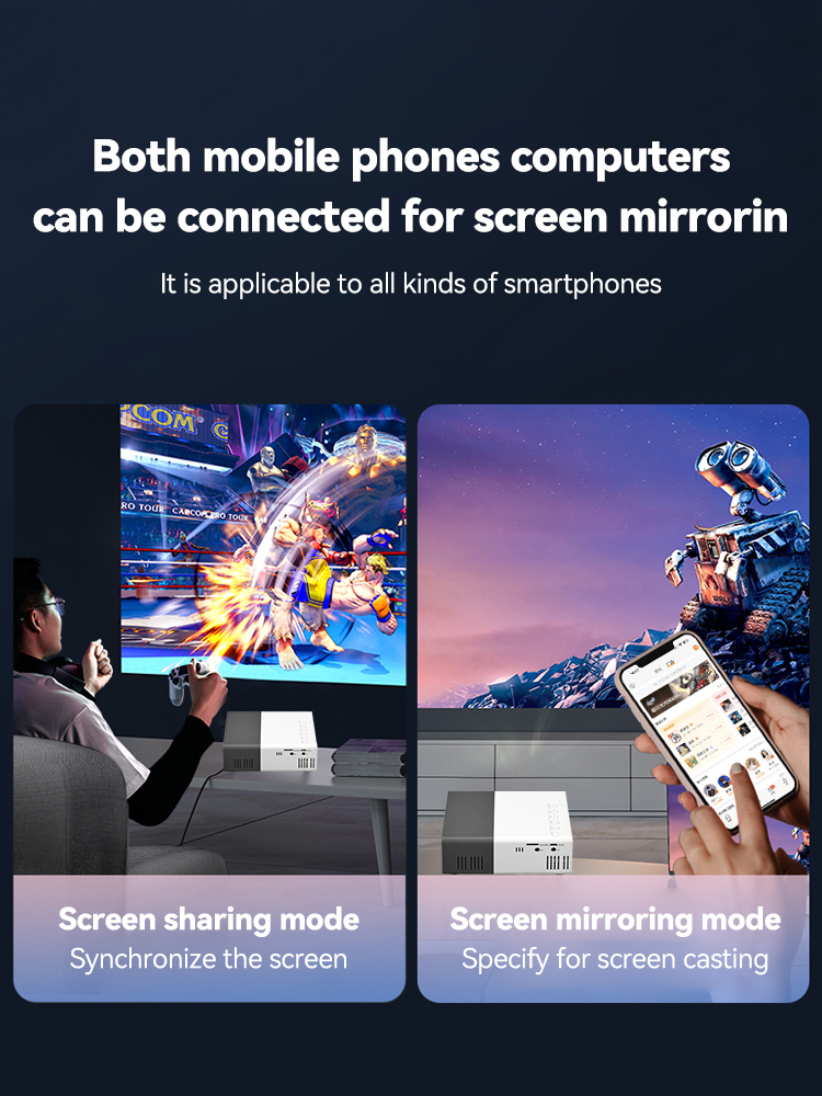 Portable Projector 4K Full HD 1080 LED Mini Projector Home Theater ...