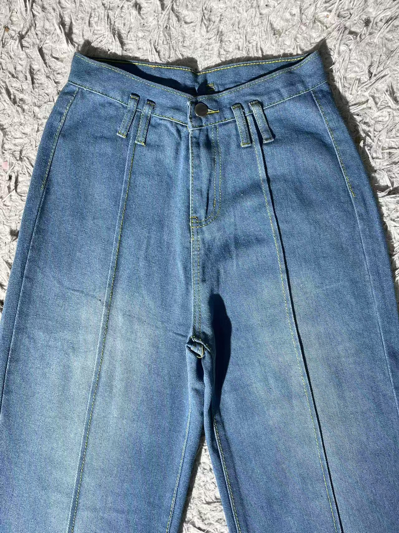 Rosh Baggy pants women Wide Leg Retro High Waist Jeans pants Korean ...