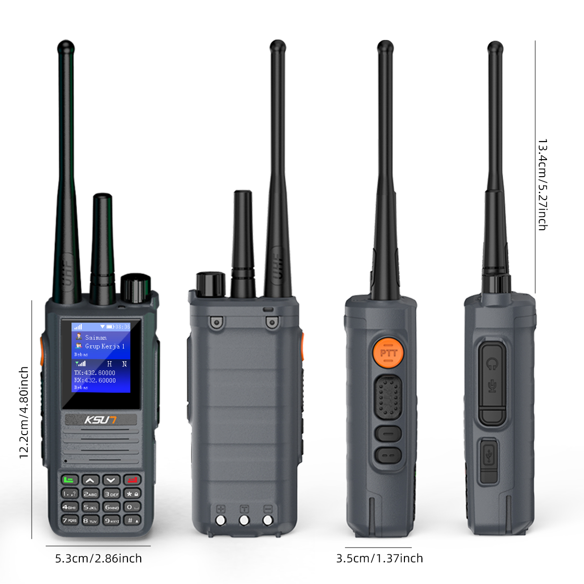 KSUN ZELLO Walkie Talkie 4g ZL8668 POC+analog Dual Mode Walkie Talkie ...