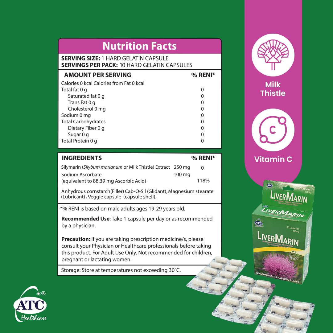 ATC LiverMarin 30's Liver Health Cleansing Body Care Staying Up Late ...