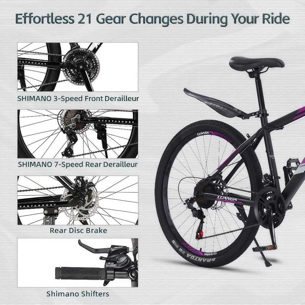 LUANDA Mountain Bike Alloy Mountain Bike 27.5/26-inch Adult Bicycle Imitation Carbon Fiber ...