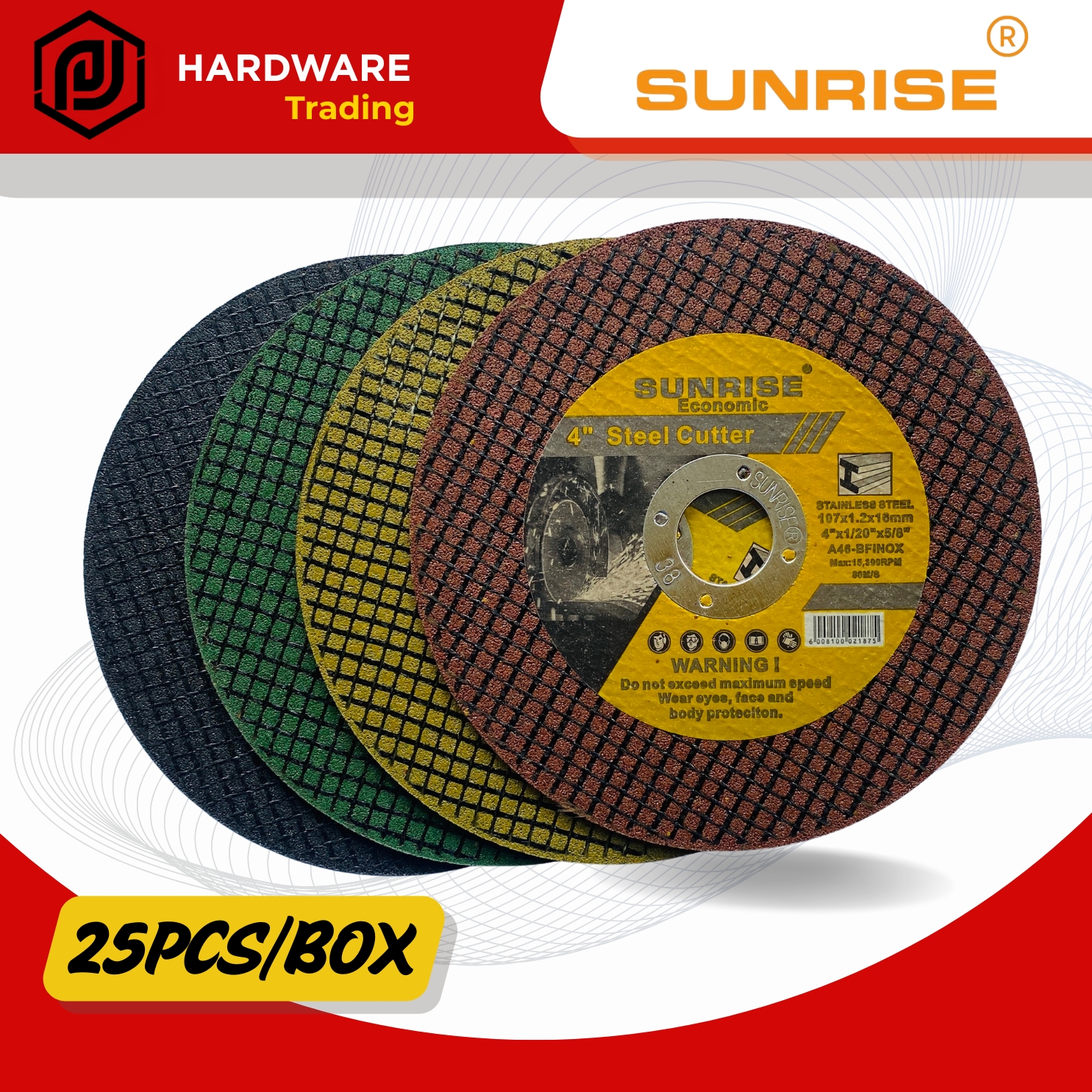 SUNRISE Cutting Disc Superthin 4' 25pcs | Shopee Philippines