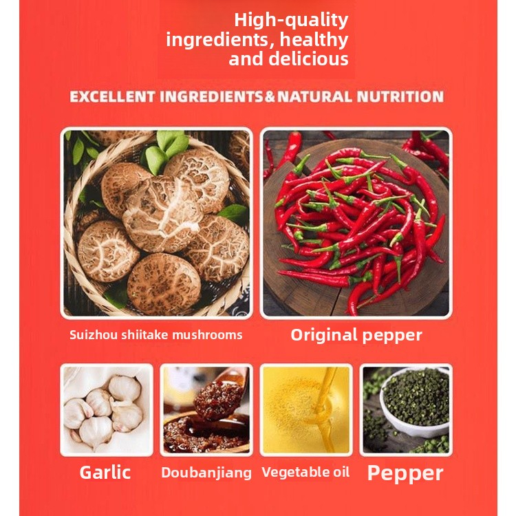 Shiitake Mushroom Sauce GOOD LUCK Spicy Noodles Hot Pot Dip Sauce ...