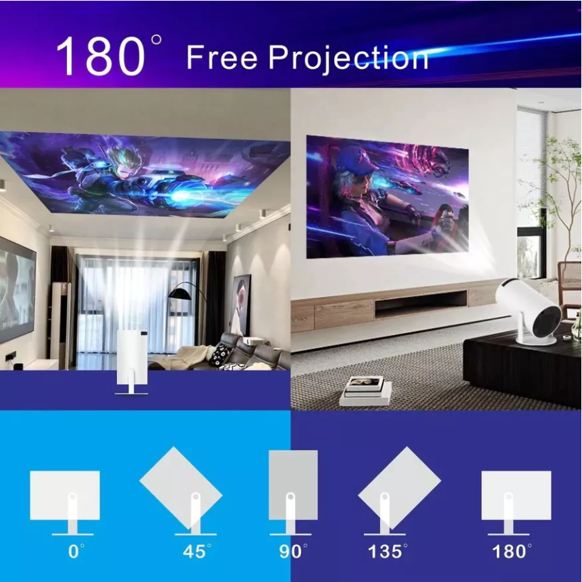 HY300 Projector 4K Full HD 1080P Portable Projector Smart Projector for ...