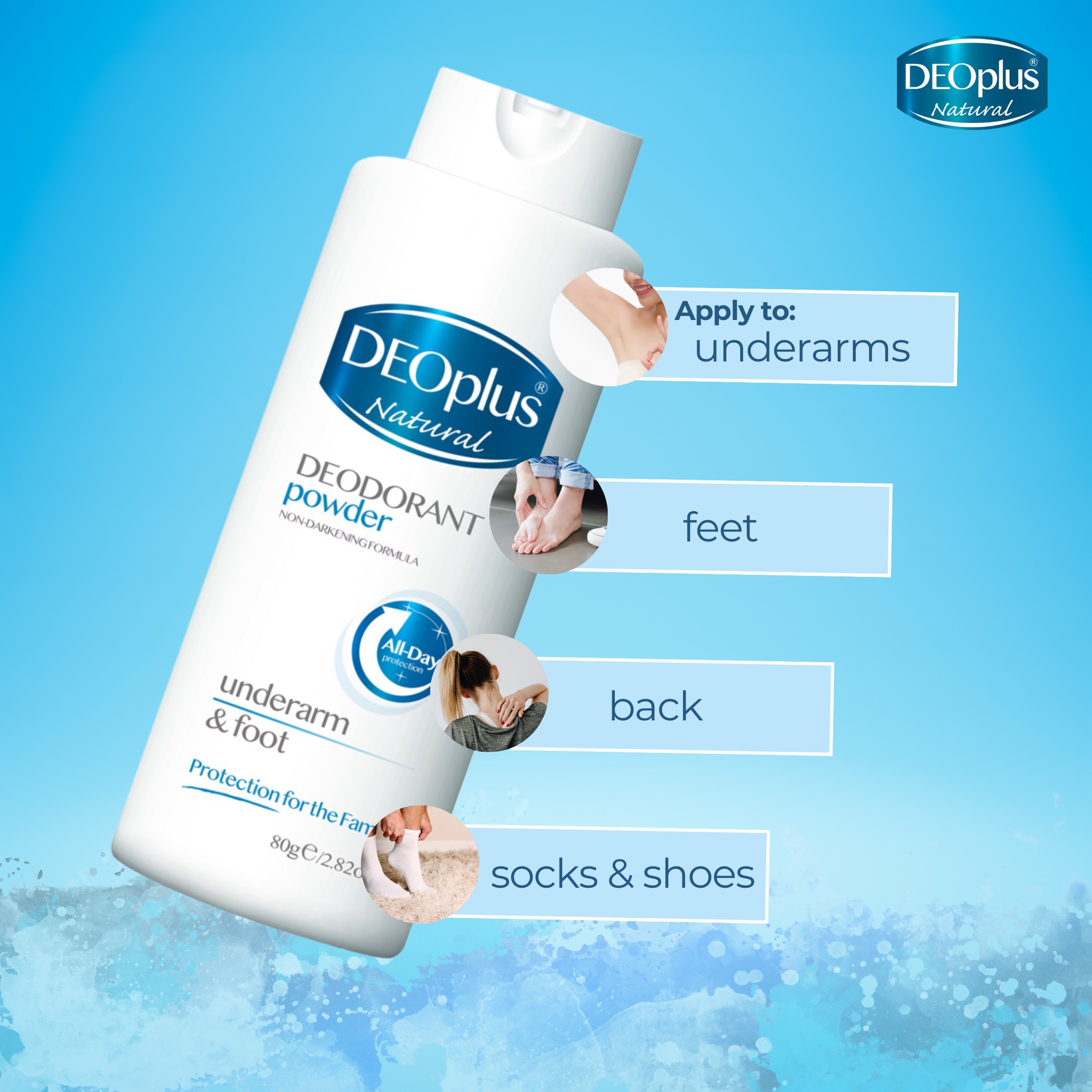 Deoplus Buy1 Take1 Deodorant Powder Underarms and Foot Powder 80gram ...
