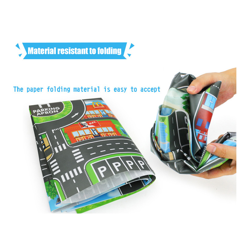 Play Mat Kids City Road Game Mat Car Toys Kids Road Sign PARKING LOT Traffic Sign Accessories ...