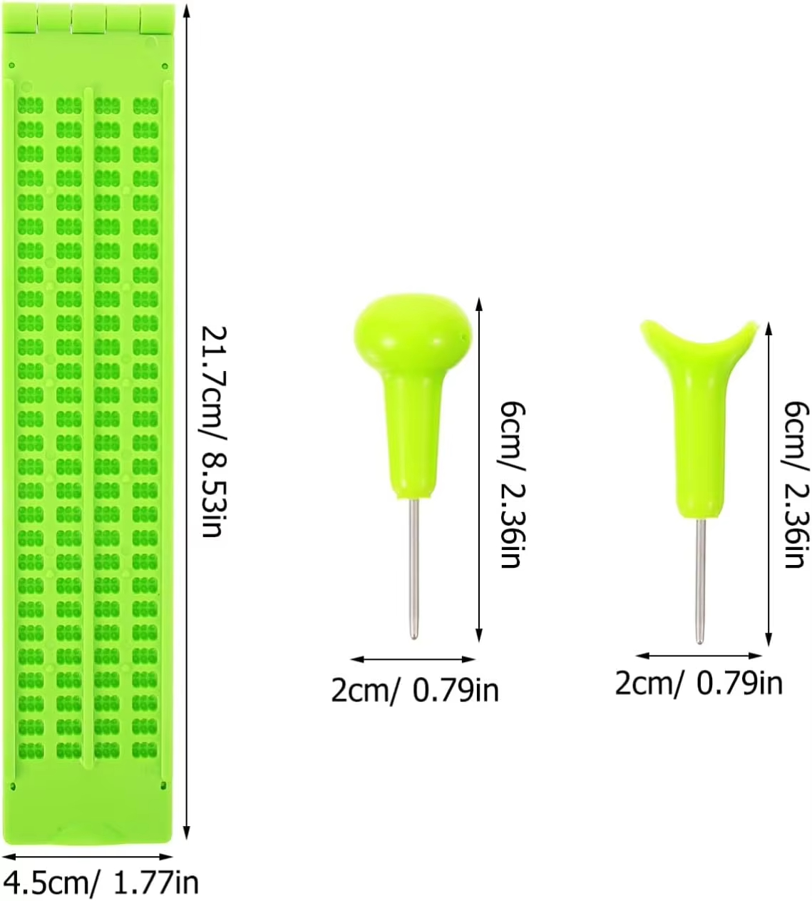 4-line 28/9-line 30Grid Braille Writing Board Portable Plastic Stylus ...