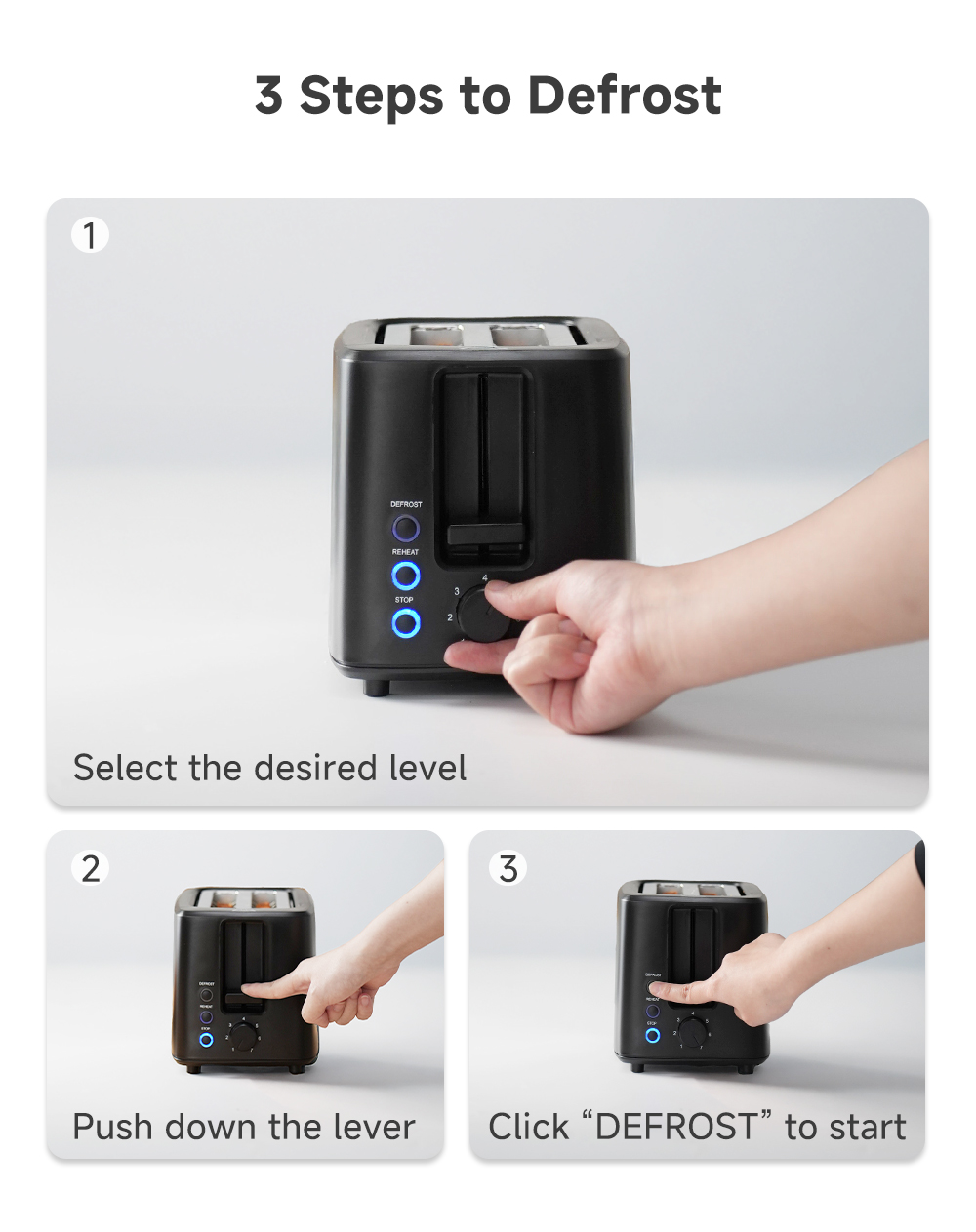 INSSA x Simplus 700W 3-in-1 Toaster Pro - 7 Temp Levels, Defrost & Auto Pop-Up | Shopee Philippines