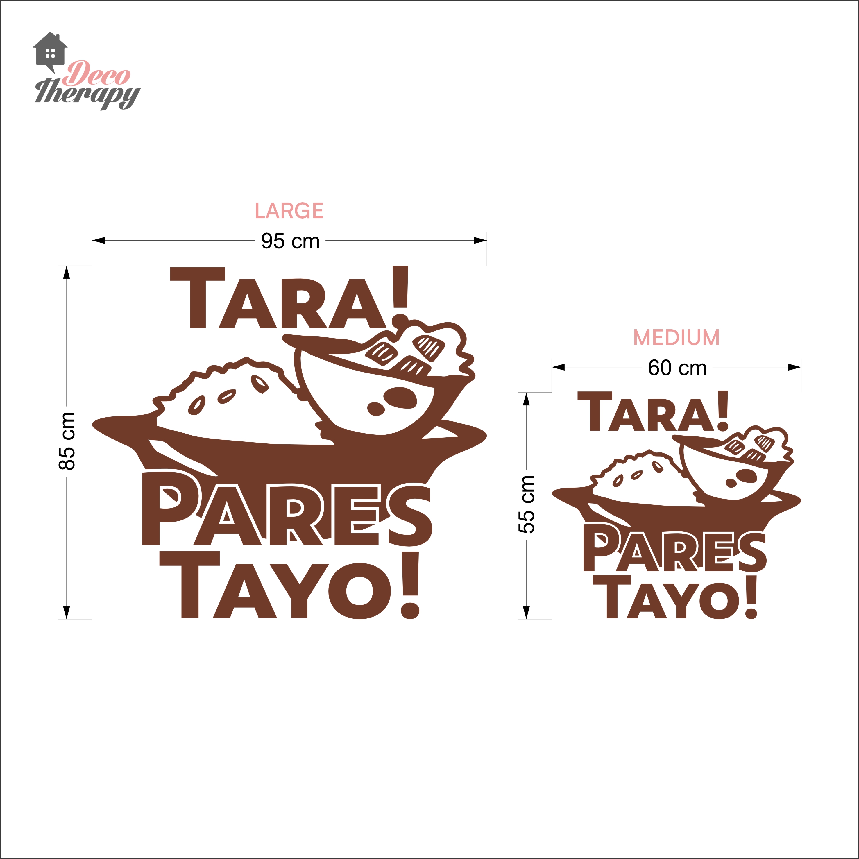 Tara Pares Tayo Wall Sticker DIY Vinyl Decals Food Wall Decor ...
