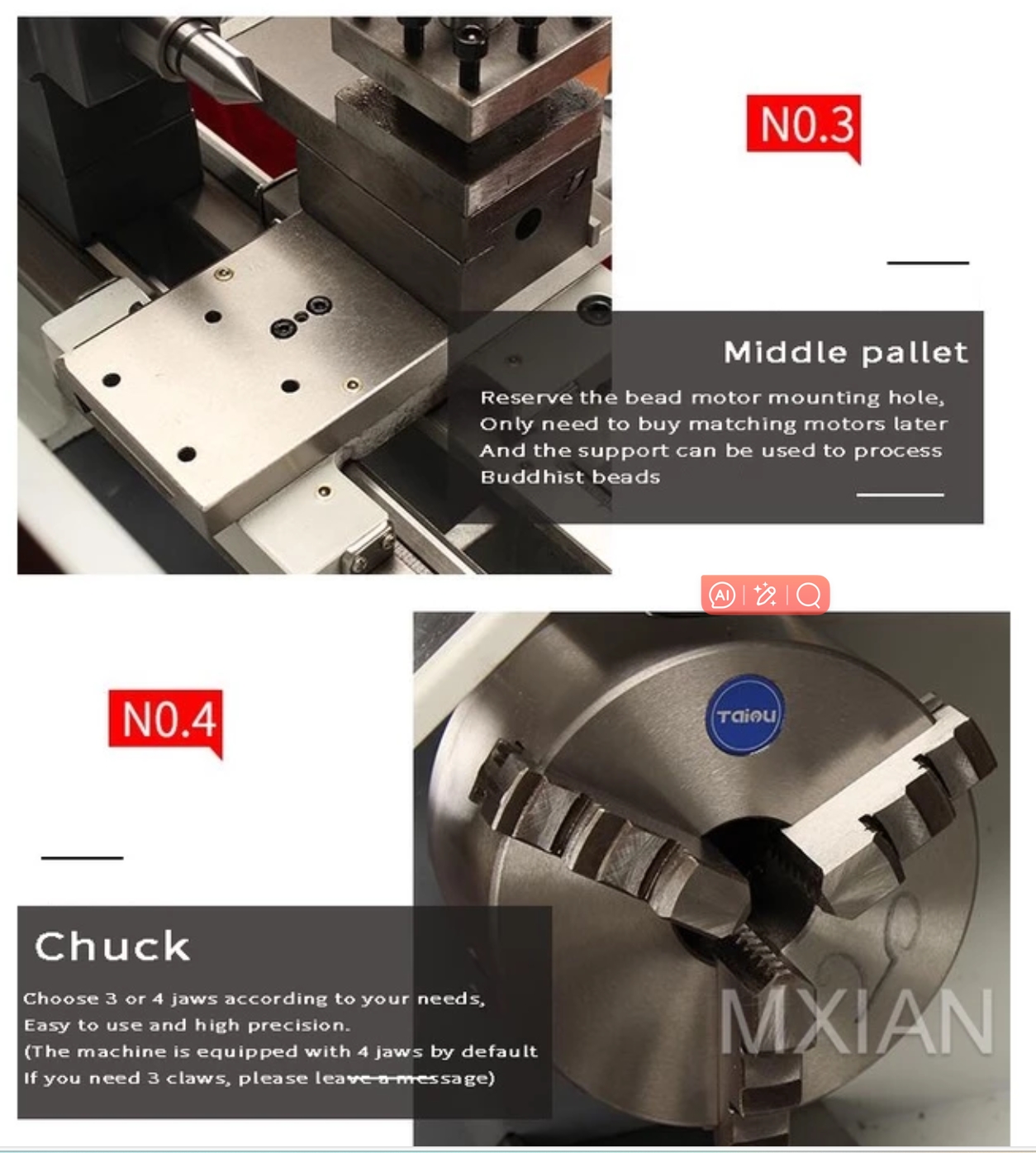 COD WM210 Mini Lathe Machine Multi-function Metal Lathe Micro Desktop ...