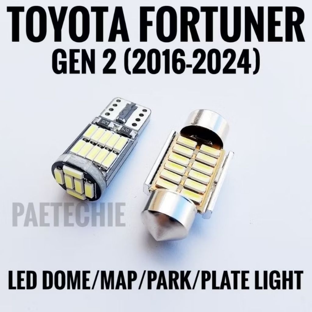 Toyota Fortuner LED Interior Light Dome Map License Plate Trunk Ceiling ...