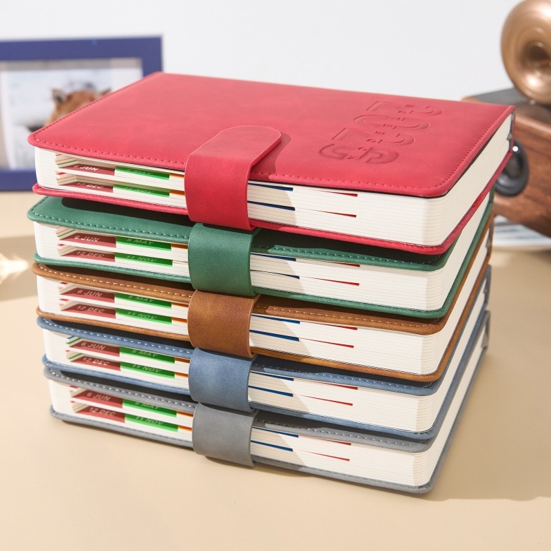 2026 Planner Weekly & Monthly Leather Hard Cover Calendar Diary ...