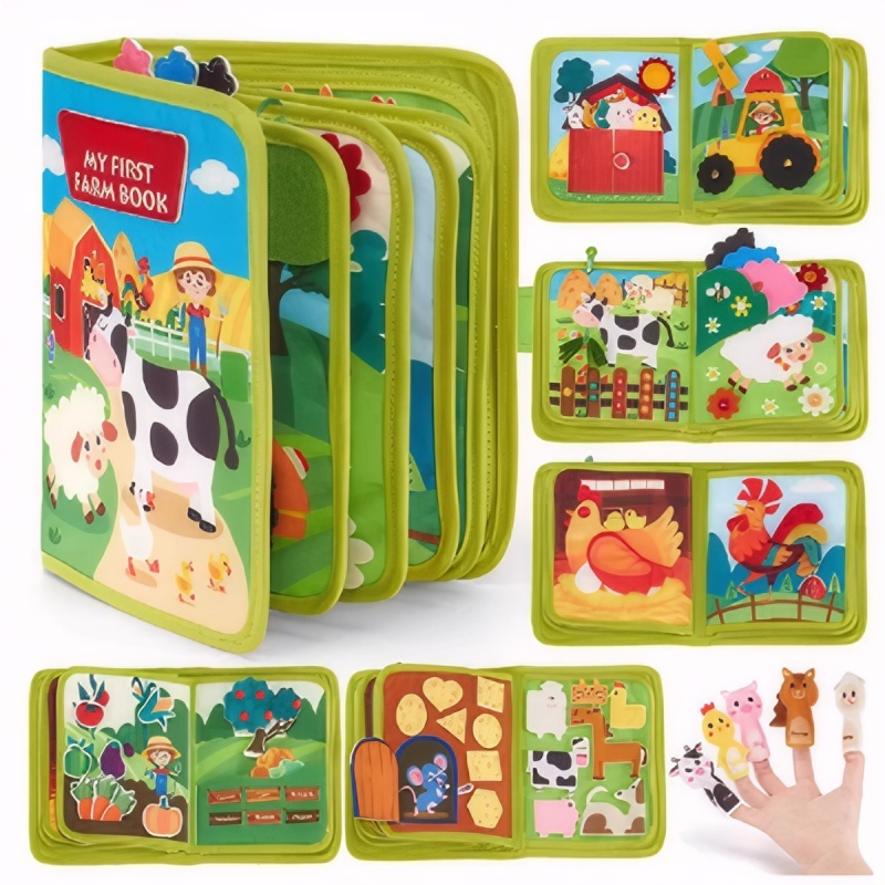 Montessori Busy Book for Toddlers Kids DIY Felt Quiet Activities Cloth ...