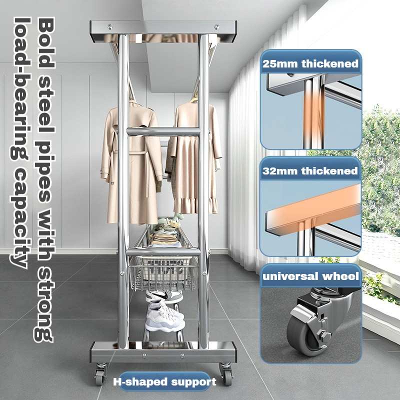 180CM Sampayan Stainless Drying Rack Heavy Duty Clothes Rack Removable ...