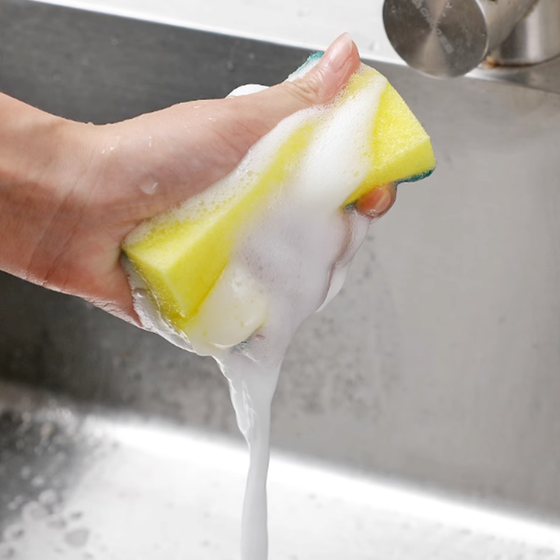 NICE Dishwashing Sponge Magic Wipe Kitchen Double Sided Cleaning Sponge ...