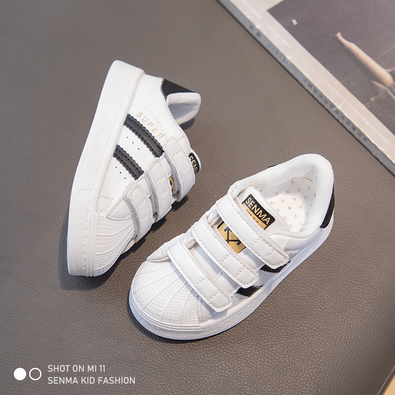 SENMA White Shoes For Kids Boys Rubber Shoes Korean Baby Shoes Fashion ...