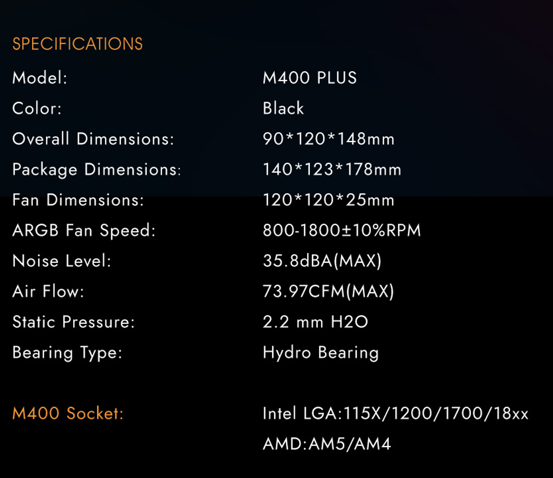 HiteqPC | darkFlash M400 Plus Dual Fan CPU Air Cooler | Shopee Philippines