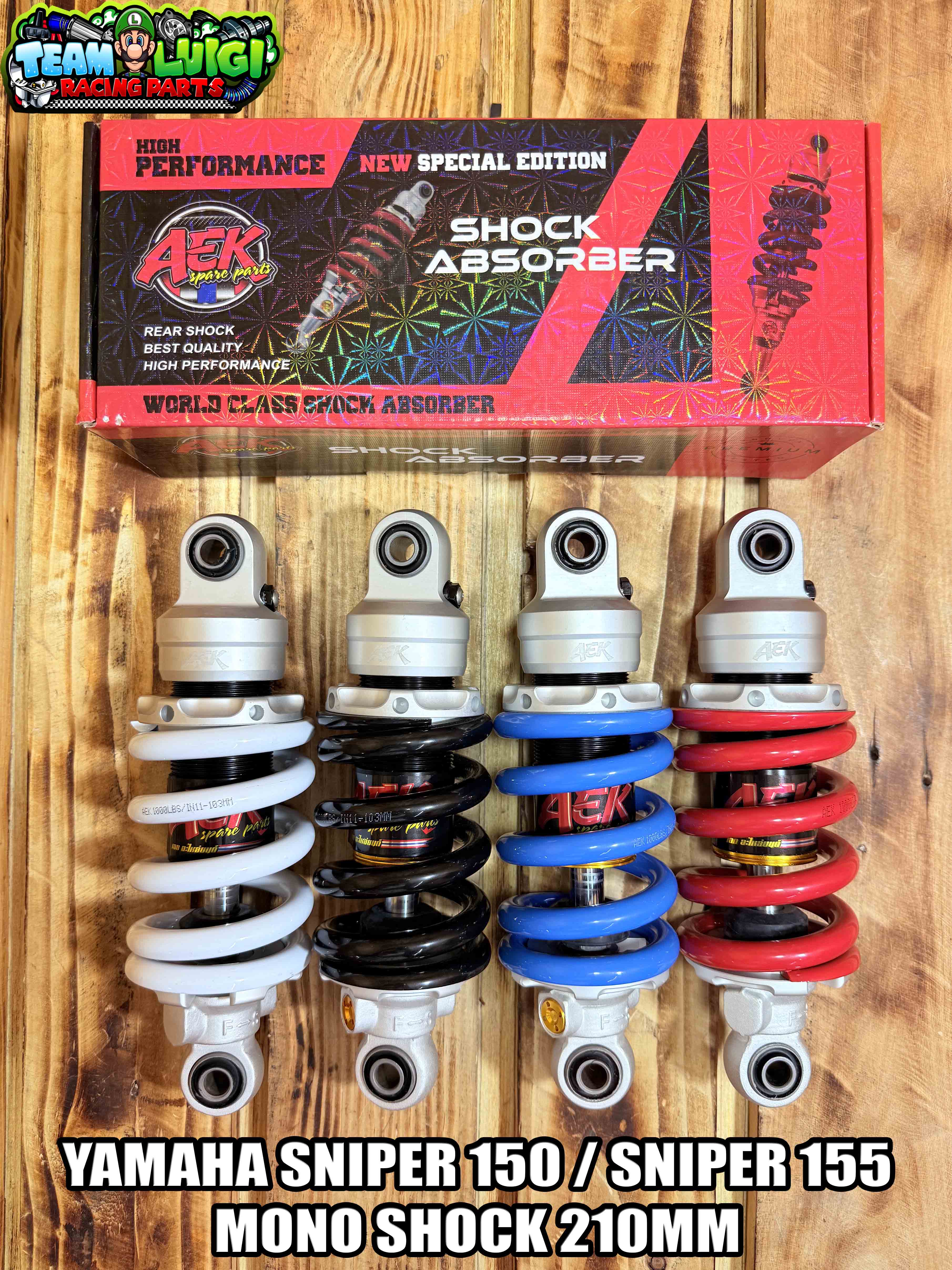 AEK YAMAHA SNIPER 150 / SNIPER 155 MONO SHOCK 210MM 100% MADE IN ...