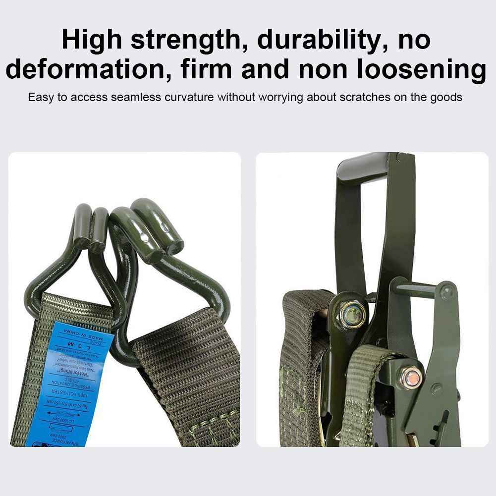 6M/10/15M Adjustable Heavy Duty Cargo Strap with Secure Steel Lock ...