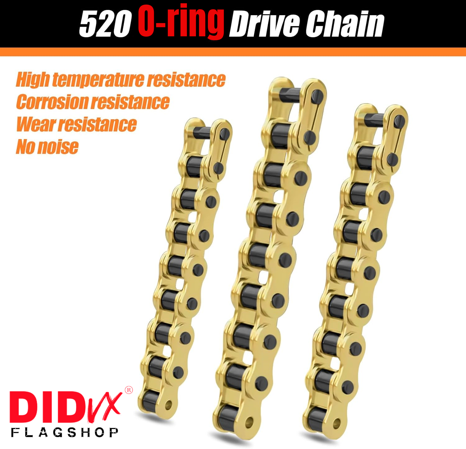 Universal Motorcycle Chain Oil Seal Golden Chain DID Oring 520 525 530 ...