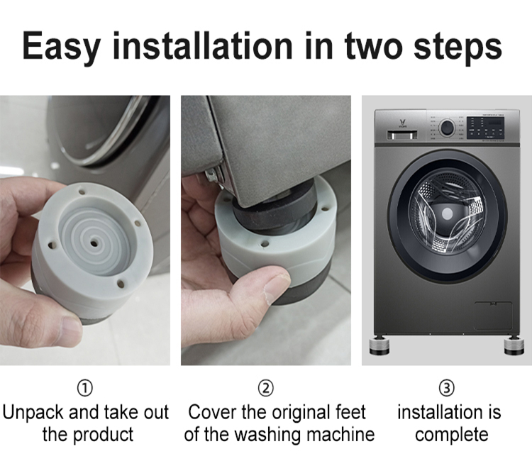 MegaHome 4PCS set Washing Machine Stand Set Universal Anti Vibration ...