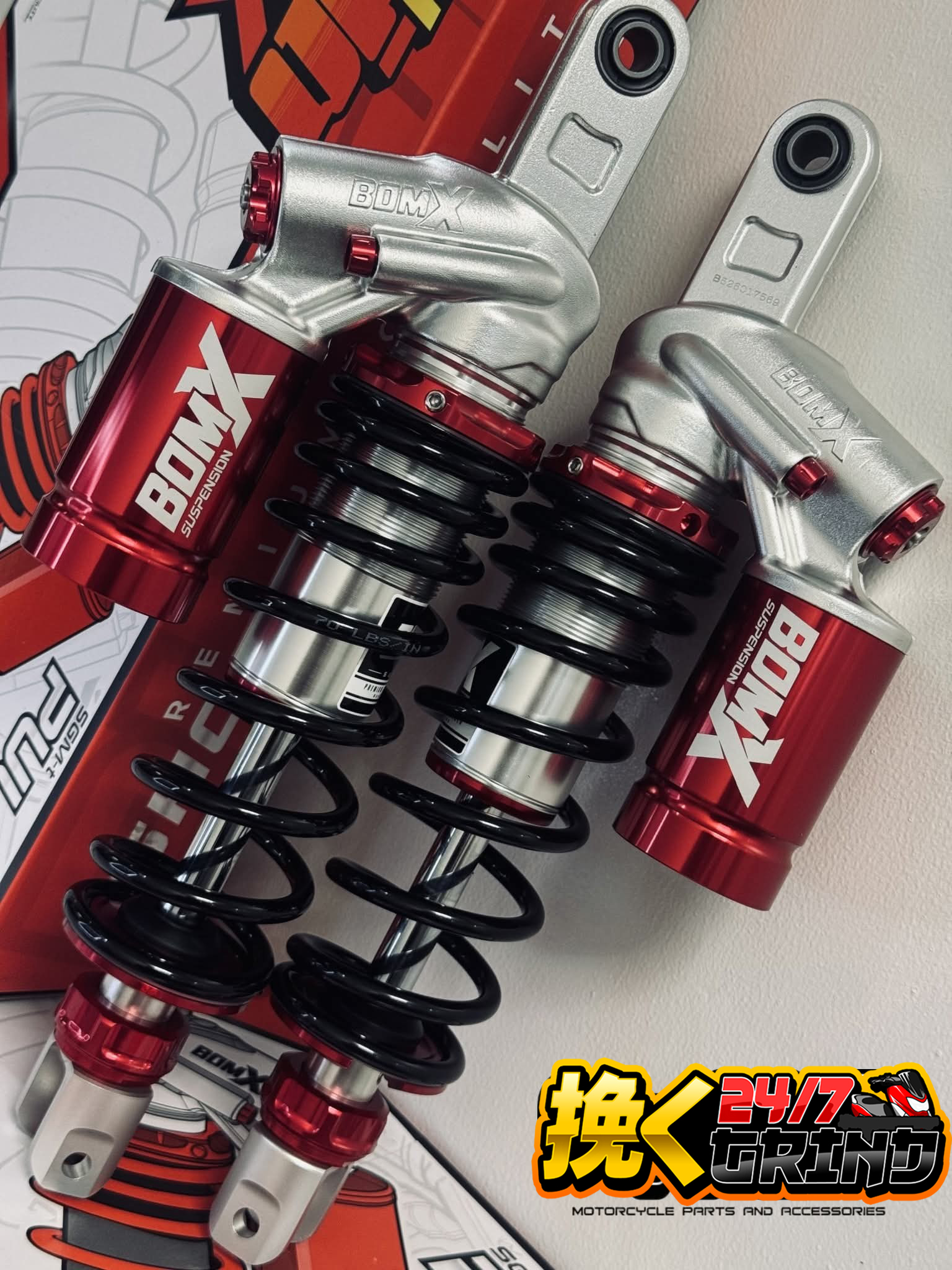 Bom-X Pulse Suspension 305MM Aerox v1 v2 / Nmax v1 v2 FULLY ADJUSTABLE ...