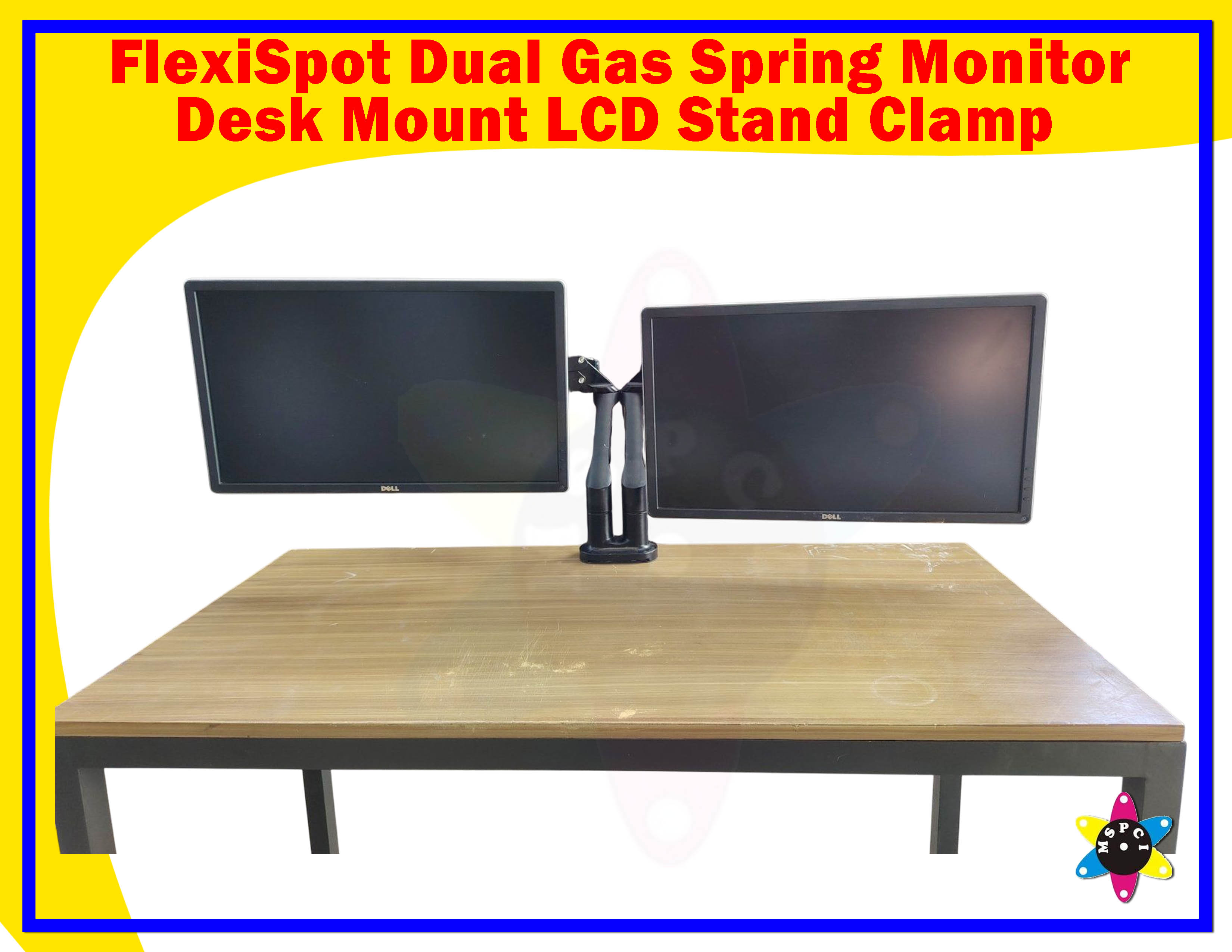 FlexiSpot Dual Gas Spring Monitor Desk Mount LCD Stand Clamp Monitor ...