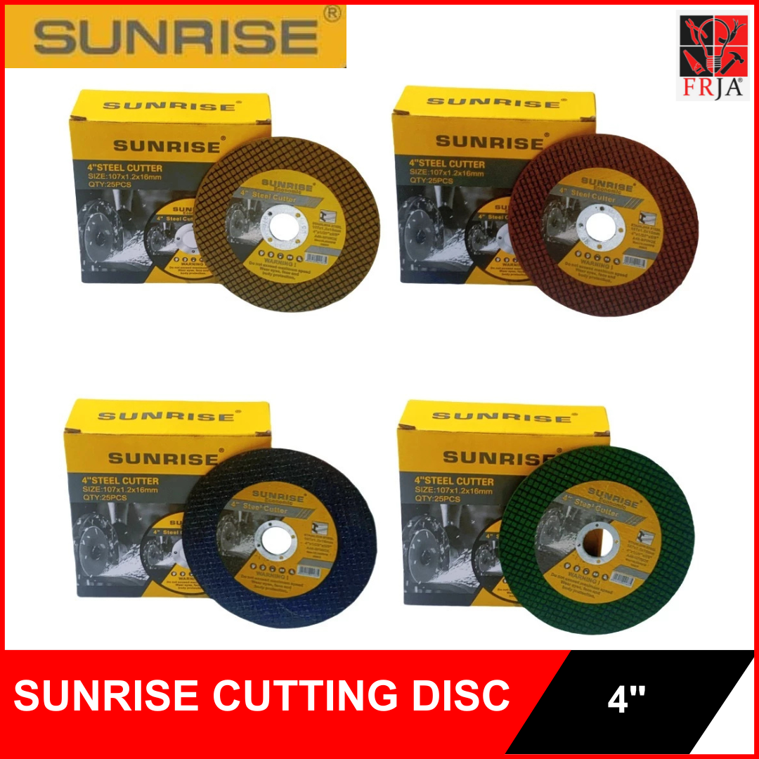 SUNRISE CUTTING 4" DISC FOR METAL STAINLESS STEEL SOLD PER BOX/25PCS ...