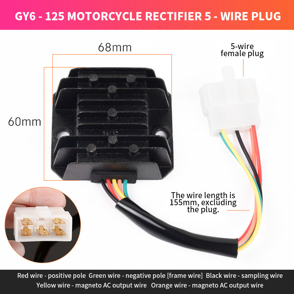GY6-5 Wire Rectifier-Regulator(5 Pins FULL WAVE) Direct Supplier ...