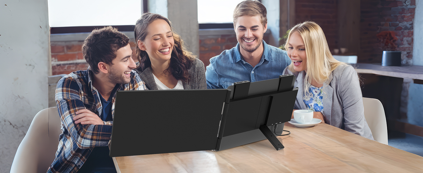 Nvision 14"/15.6" Laptop Screen Extender Portable Monitor FHD IPS 60HZ ...