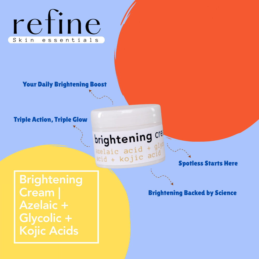Refine Skin Essentials Brightening Cream | Azelaic Acid, Glycolic Acid ...