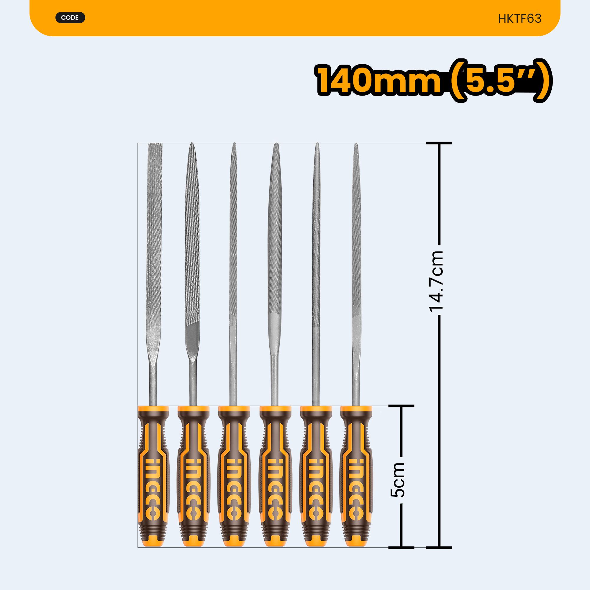 Ingco 6pcs Metal File Set Kikil For Steel And Metal Filing HKTF63 IHT ...