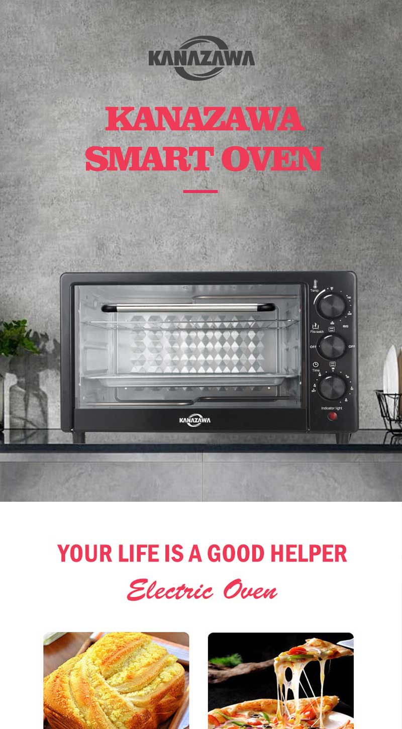 KANAZAWA 25L Electric Oven Multipurpose Kitchen Baking Toast Grill ...
