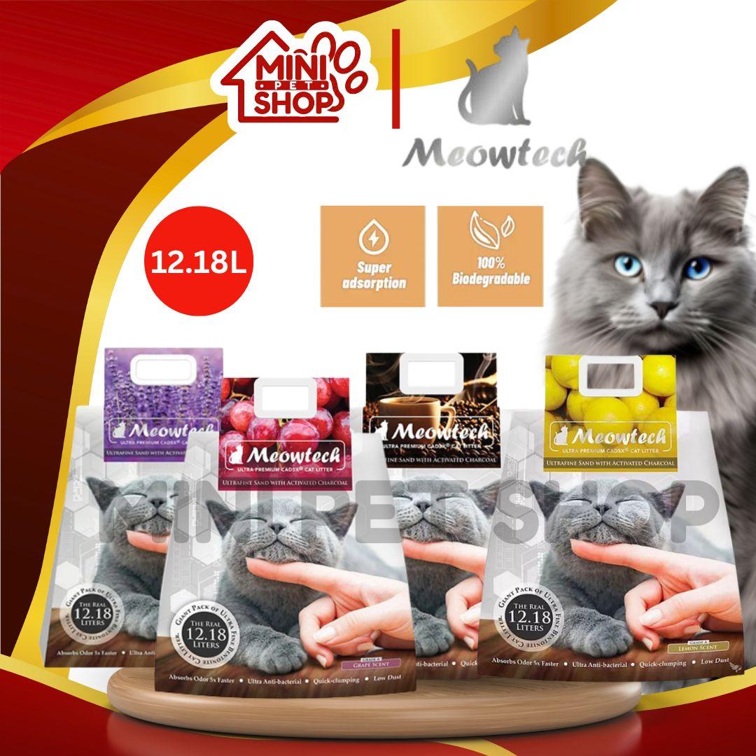 12.18L Meowtech Bentonite Sand Cat Litter Fast Clumping All Stages ...