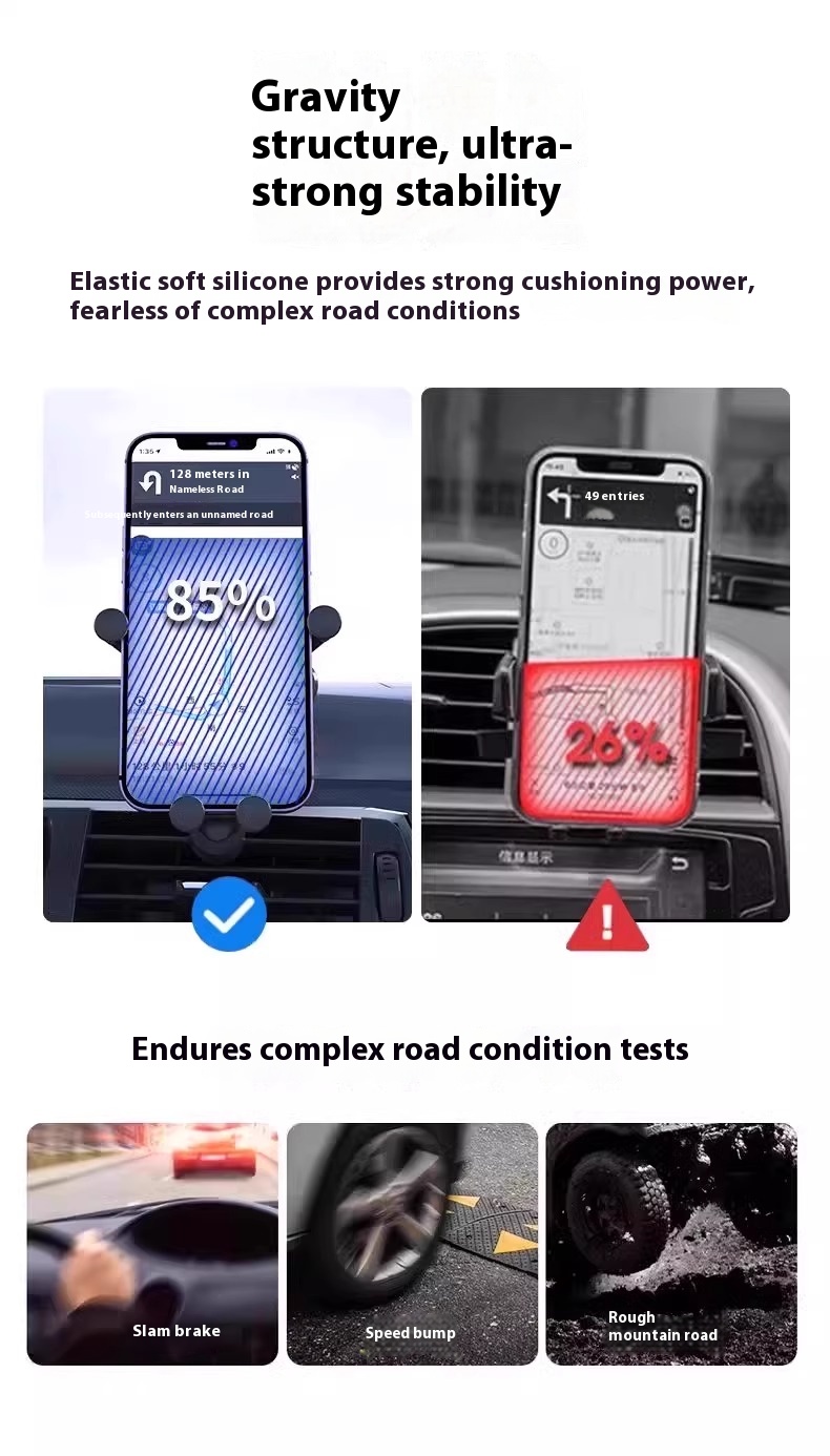 Car phone holder, ABS material, gravity ball head support, super strong ...