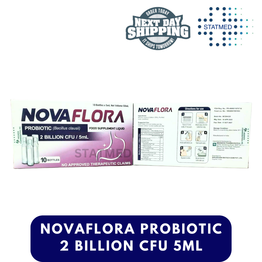 Novaflora Probiotic Bacillus Clausii 5mL l 5 & 10 Bottles | Shopee ...