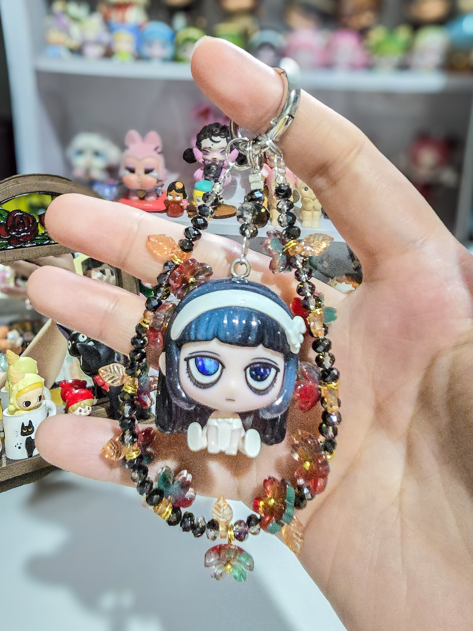 KiKi Sitting in a Row Series Branded Keychain Bag Phone Charm with ...