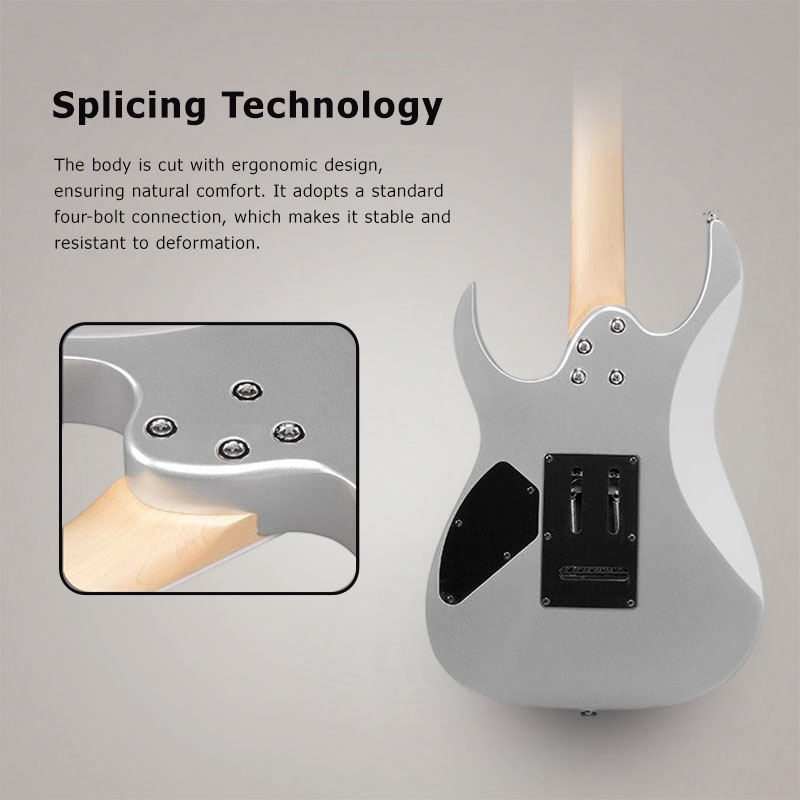 KAWES Double Rocker Electric Guitar Professional Metal Electric Guitar ...