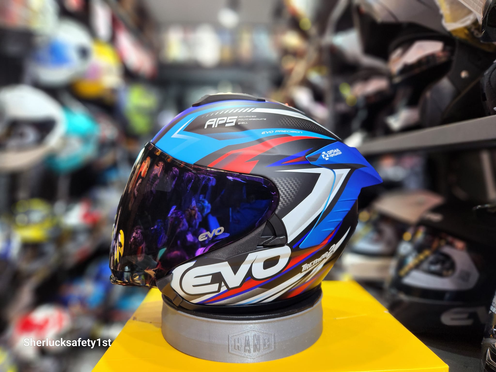 EVO HELMET Rx 05 Tremor 2 Half Face Dual Visor w/ Free Clear Lens ...